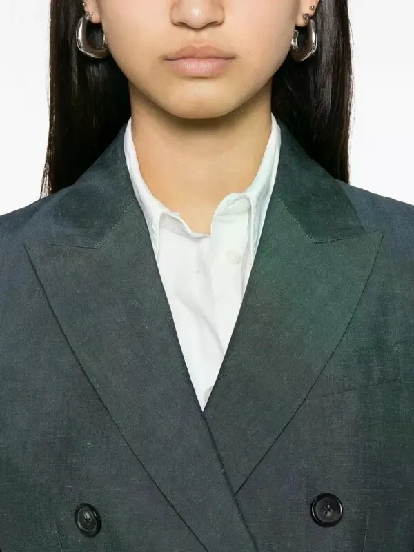 PT TORINO Double-breasted Peak-lapel Blazer - Blue