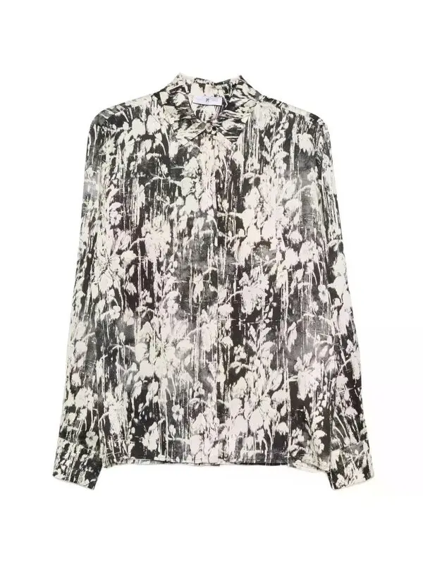 PT TORINO Abstract Print Long-sleeve Shirt - Neutrals