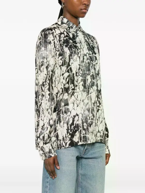 PT TORINO Abstract Print Long-sleeve Shirt - Neutrals