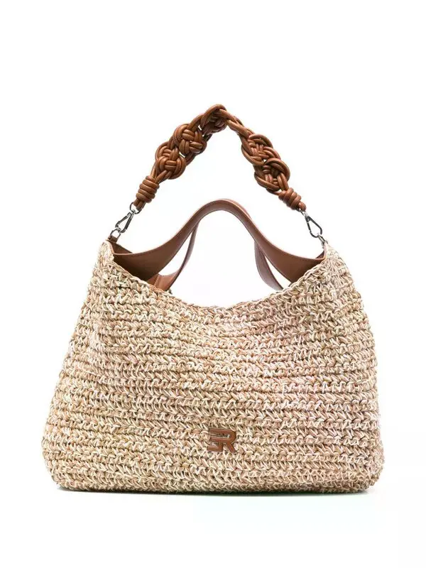 ERMANNO FIRENZE Anika Braided-handle Woven Tote Bag