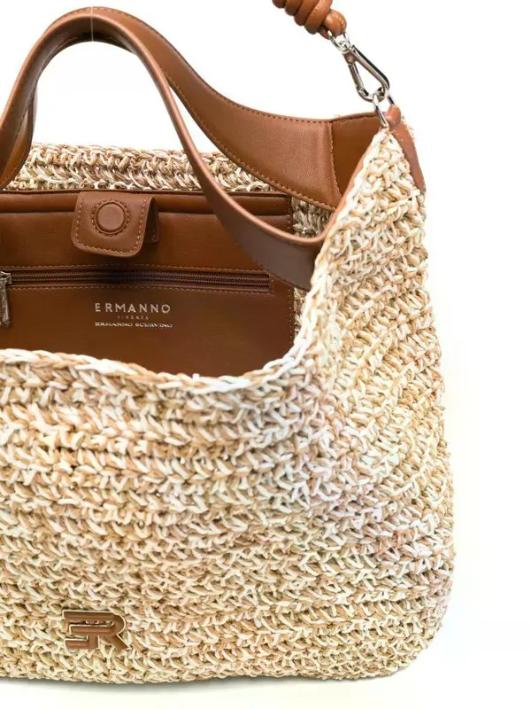 ERMANNO FIRENZE Anika Braided-handle Woven Tote Bag