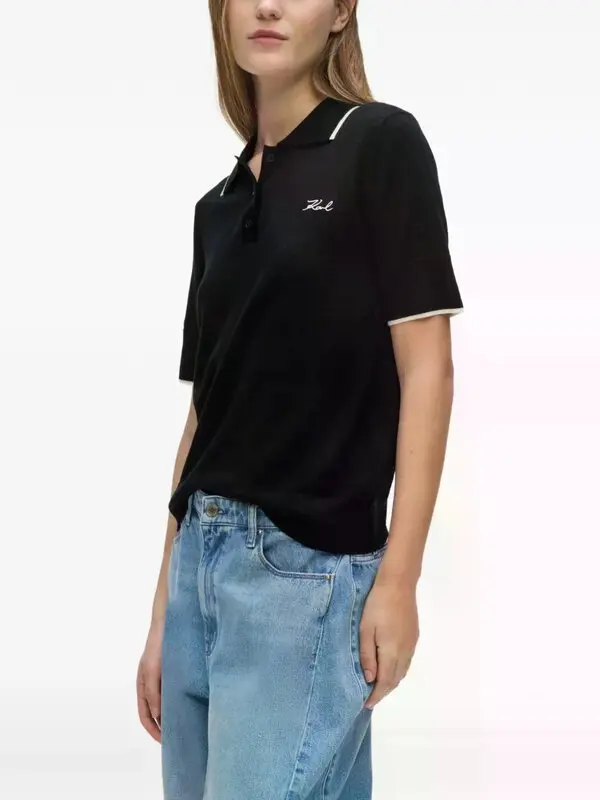 Karl Lagerfeld Merino Wool Polo Shirt