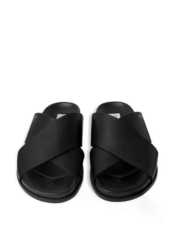 JIMMY CHOO Sol Crossover Strap Sandals - Black