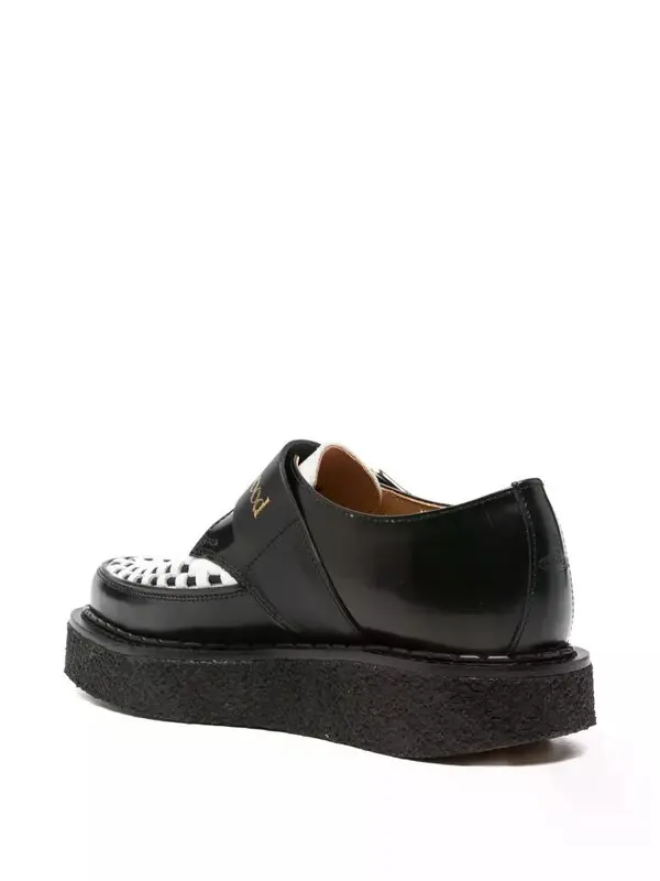 VIVIENNE WESTWOOD George Cox Pointed Toe Leather Monk Strap Shoes