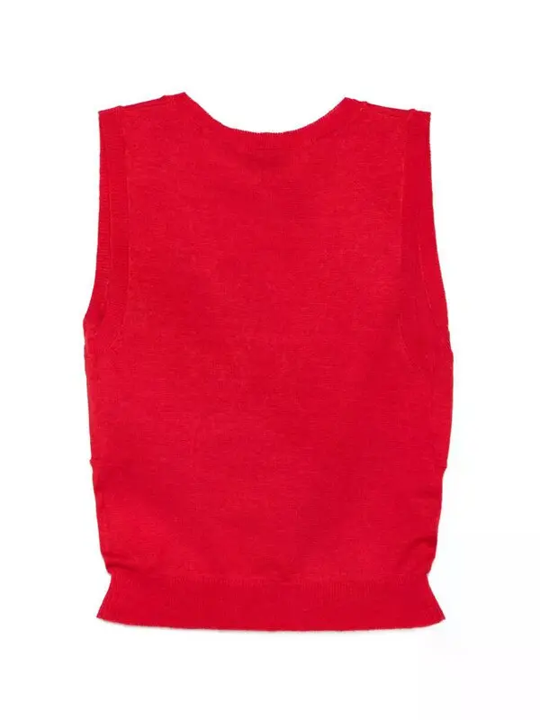 SHUSHU/TONG Bow-detail Knitted Top