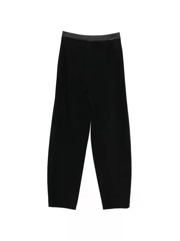 Emporio Armani Satin-trim Tapered Trousers