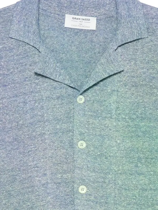 GRAN SASSO Short-sleeve Button-down Polo Shirt