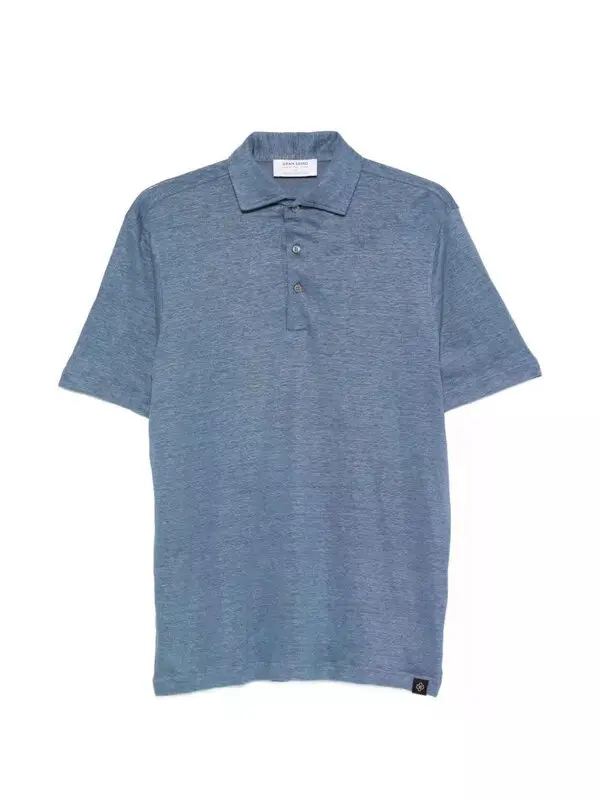 GRAN SASSO Short-sleeve Polo Shirt - Blue
