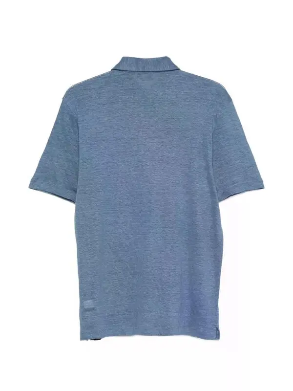 GRAN SASSO Short-sleeve Polo Shirt - Blue