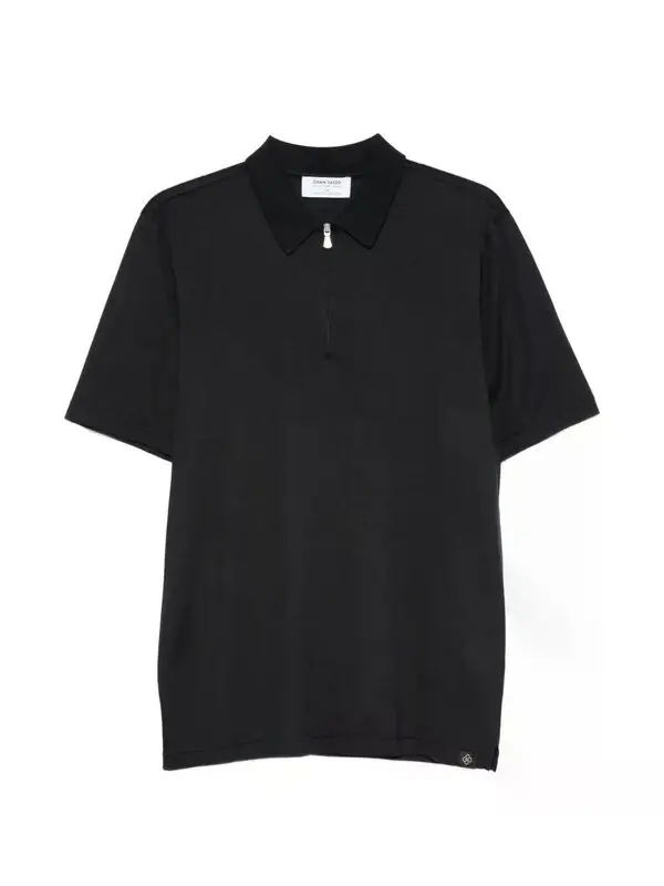 GRAN SASSO Zip-fastening Short-sleeve Polo Shirt - Blue