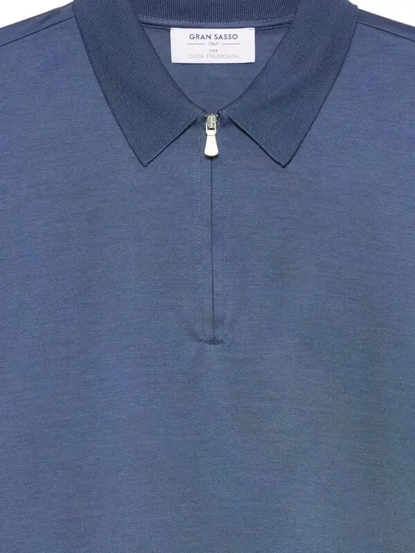 GRAN SASSO Zip-fastening Polo Shirt - Blue