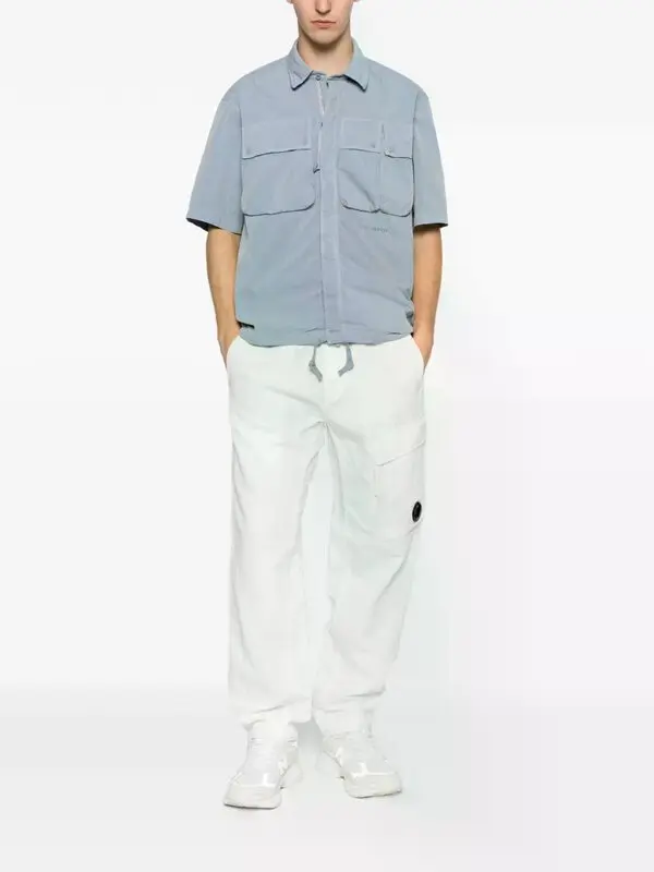 C.P. COMPANY 50 Fili Short Sleeve Zip Shirt