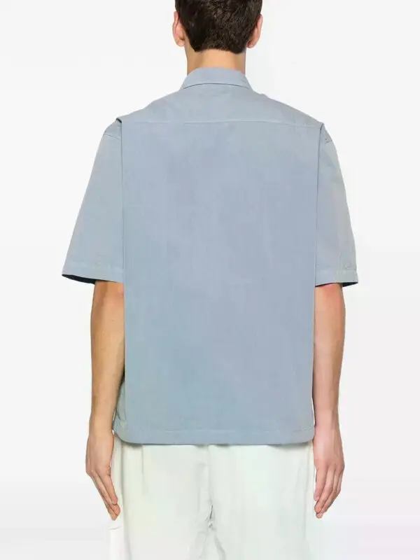 C.P. COMPANY 50 Fili Short Sleeve Zip Shirt