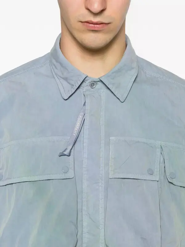 C.P. COMPANY 50 Fili Short Sleeve Zip Shirt