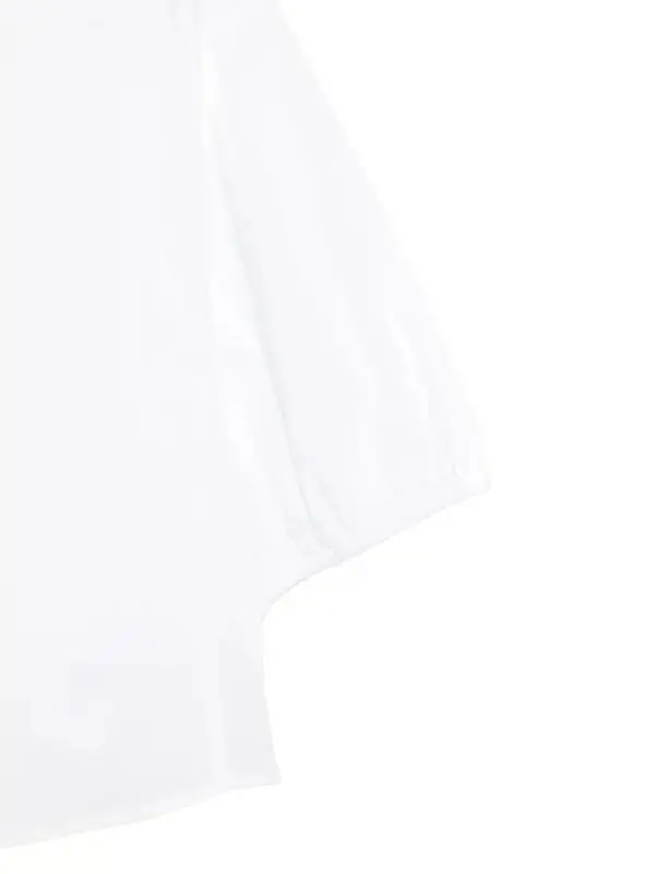 Emporio Armani Cropped Puff-sleeve Blouse - White