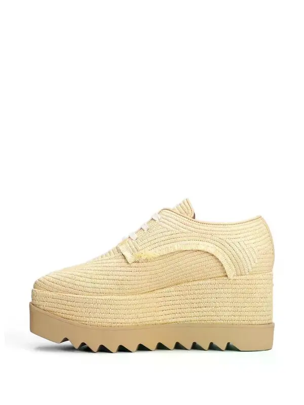 Stella McCartney Elyse Raffia Platform Sneakers