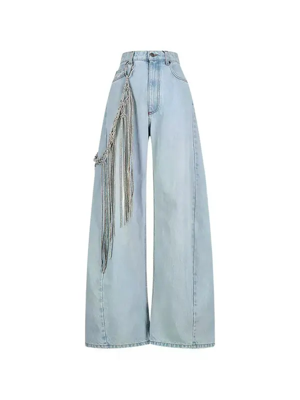Giuseppe Di Morabito Wide-leg Jeans With Chain Detail