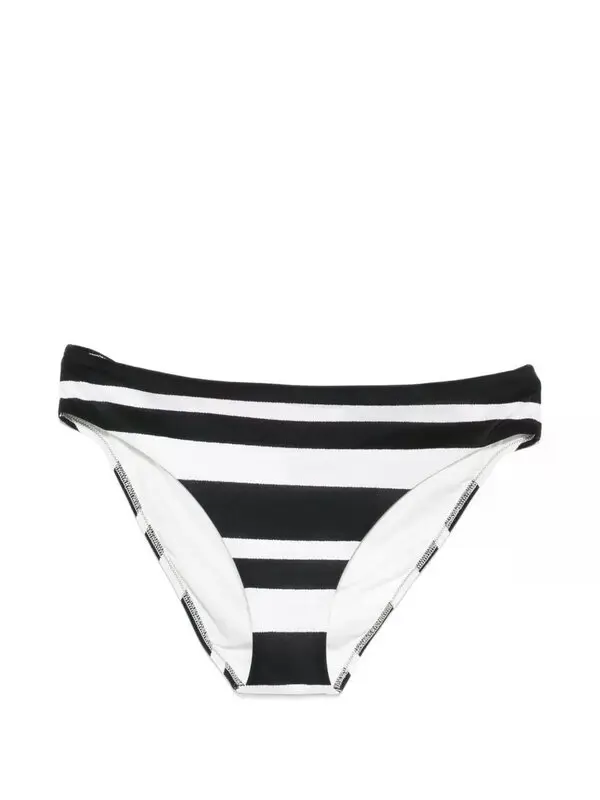 MARYAN MEHLHORN Striped Bikini Bottom - Black