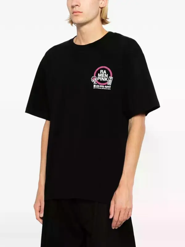 Edwin Ramen Pink T-shirt - Black
