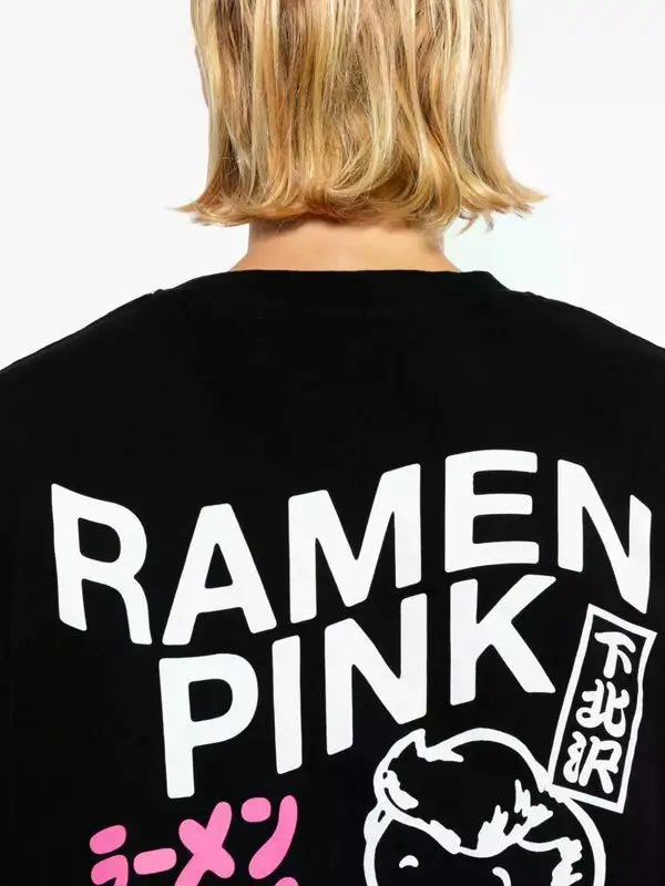 Edwin Ramen Pink T-shirt - Black
