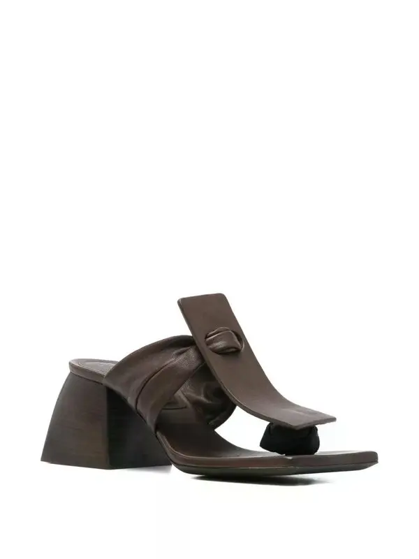 UMA WANG Ruched Square-toe Sandals