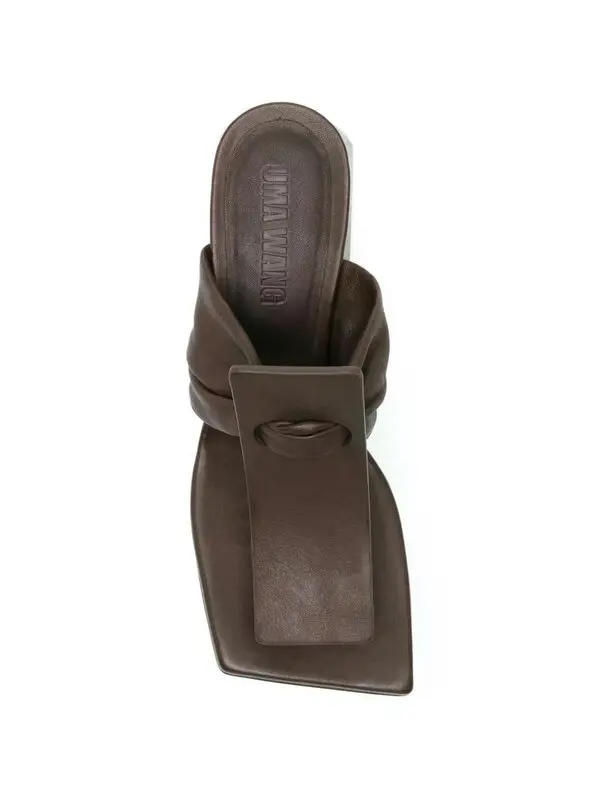 UMA WANG Ruched Square-toe Sandals