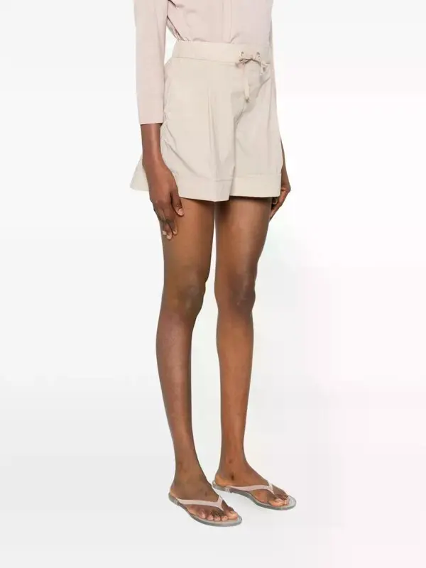 Herno Drawstring-waist Pleated Shorts - Neutrals