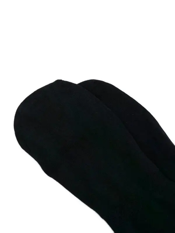 Zegna Invisible Socks With Logo Print - Black