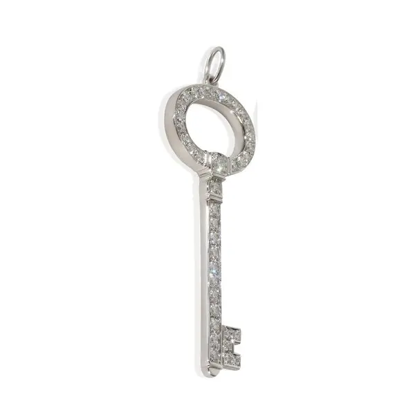 Tiffany & Co. Diamond Oval Key Pendant