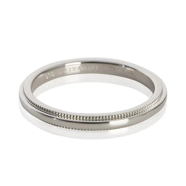 Tiffany & Co. 2mm Milgrain Band, Us Size - Platinum