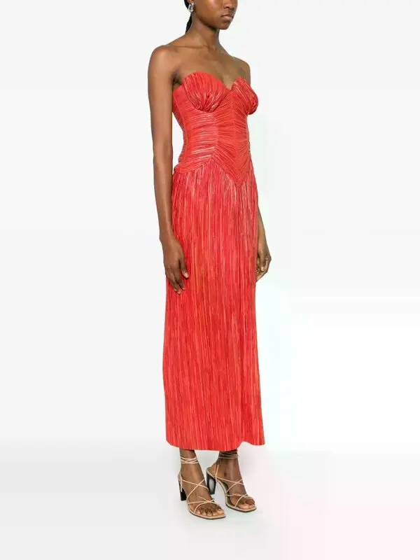Cult Gaia Ashika Pleated Strapless Dress