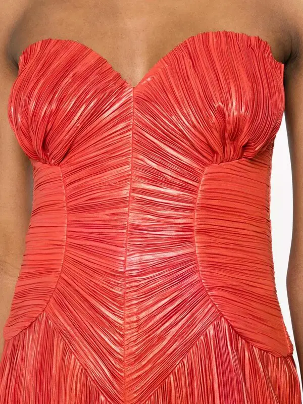 Cult Gaia Ashika Pleated Strapless Dress