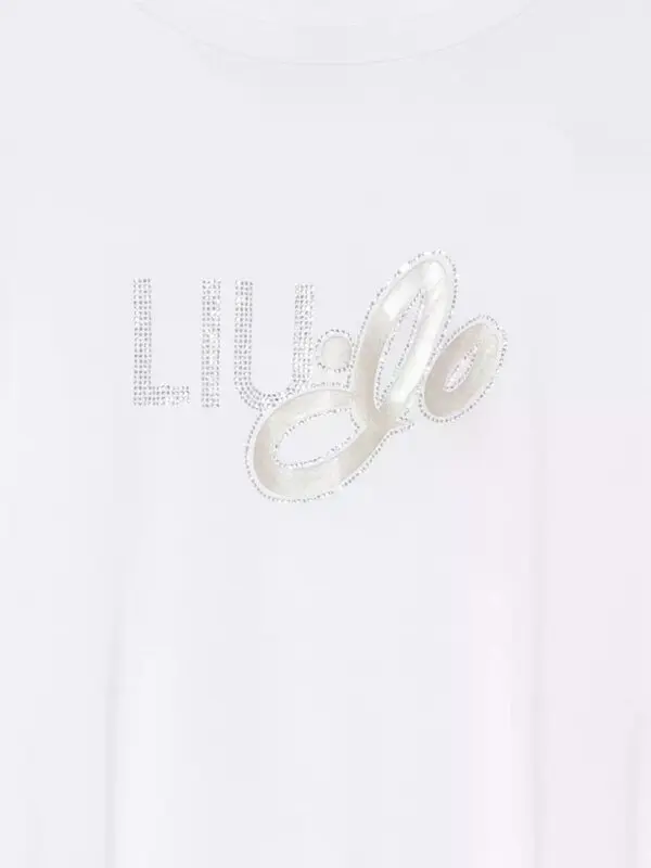 Liu Jo Logo-embellished Drawstring-sleeve T-shirt