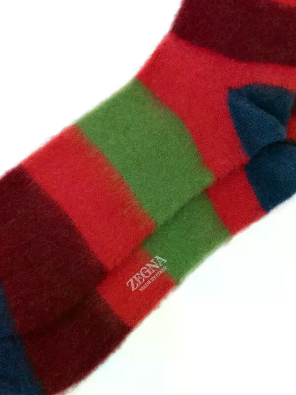 Zegna Striped Mid-calf Socks