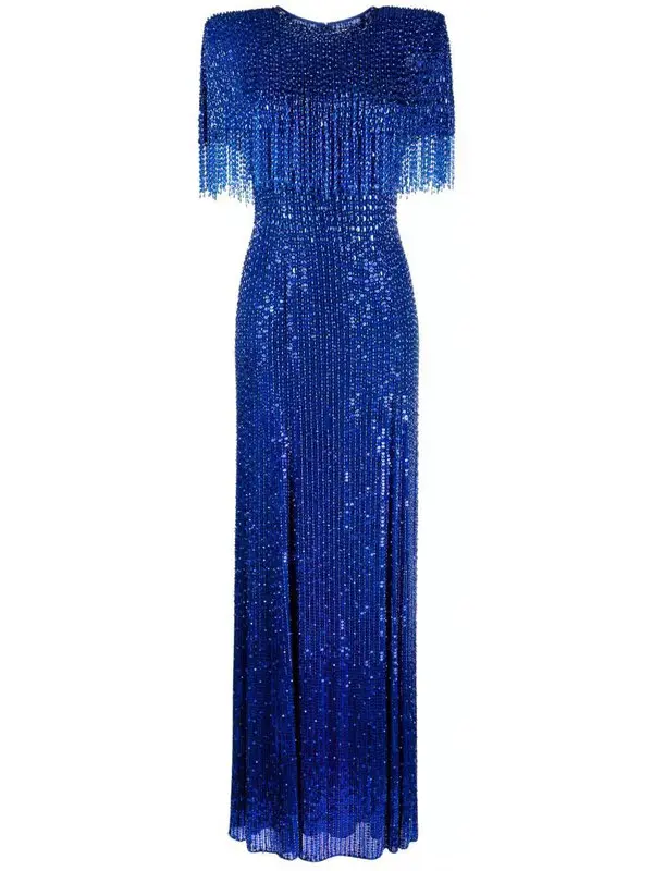 Jenny Packham Lyla Embellished Gown - Blue