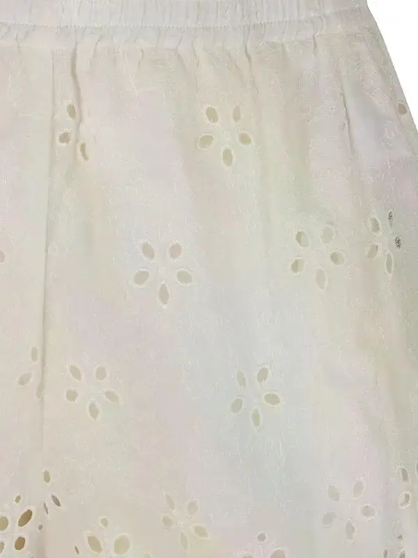 Ermanno Scervino Broderie Anglaise Scalloped-hem Shorts - Neutrals
