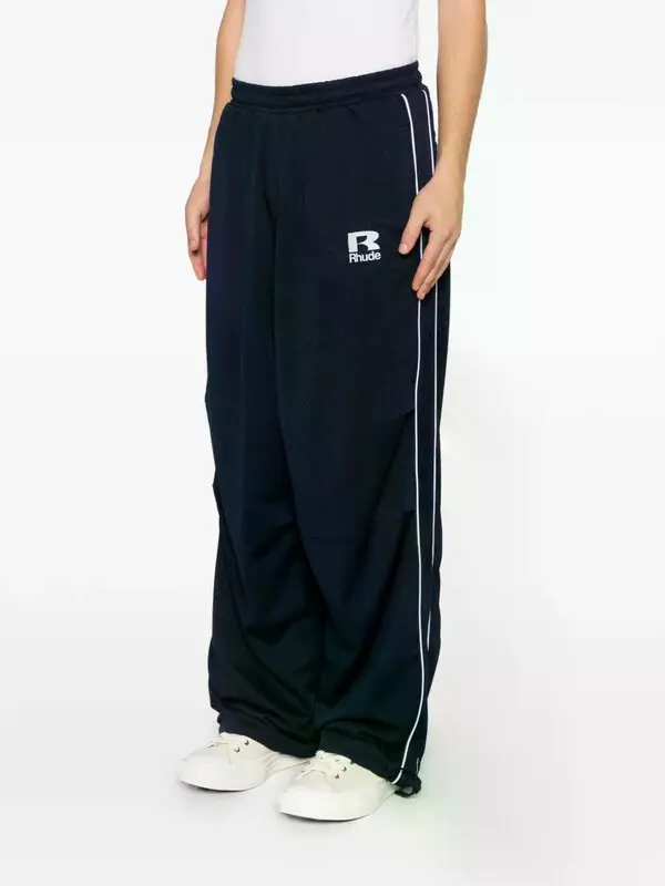 Rhude Parachute Mesh-piping Track Pants - Blue