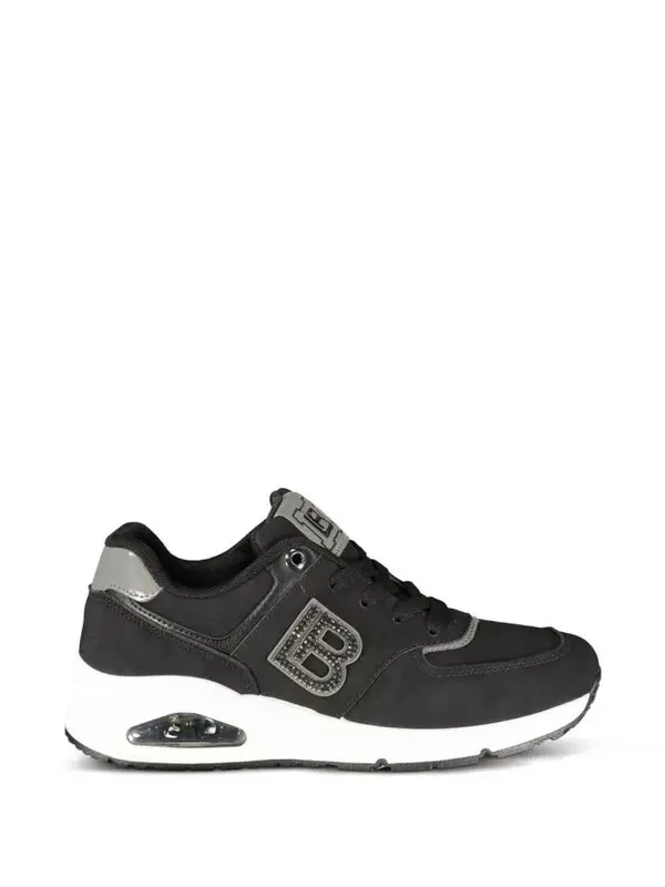 LAURA BIAGIOTTI Logo-patch Crystal-embellished Sneakers