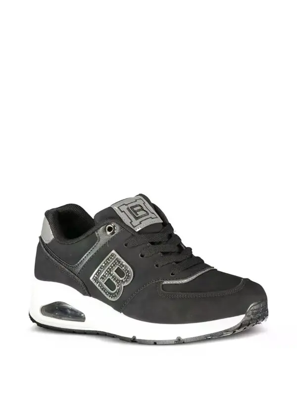 LAURA BIAGIOTTI Logo-patch Crystal-embellished Sneakers