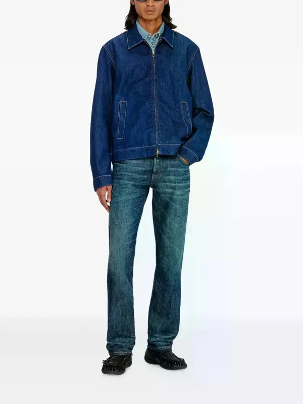 DIESEL® D-rohe Contrast-stitch Denim Jacket
