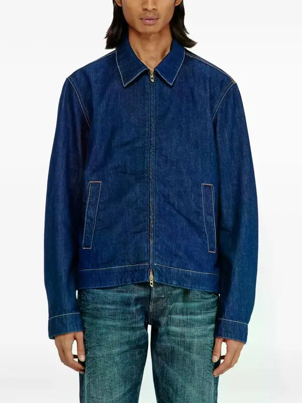 DIESEL® D-rohe Contrast-stitch Denim Jacket