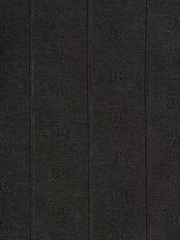 GANNI Pointelle-knit Cardigan - Black