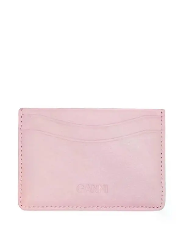 GANNI Bou Crab-print Wallet - Pink