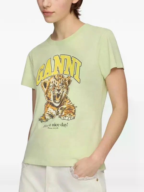 GANNI Tiger-print T-shirt