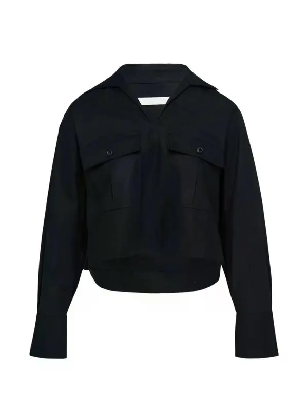 CLUB21 COLLECTION Imogen Flap-pocket Top - Black