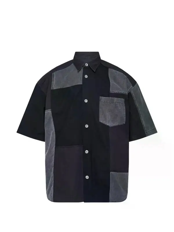 Comme Des Garçons Patchwork Short-sleeve Shirt - Black