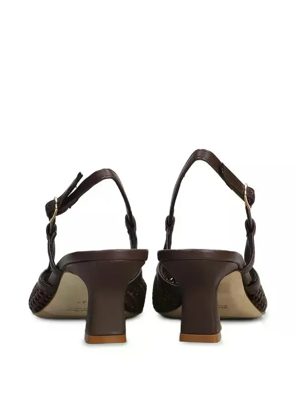 JULIE DEE Woven Slingback Pumps