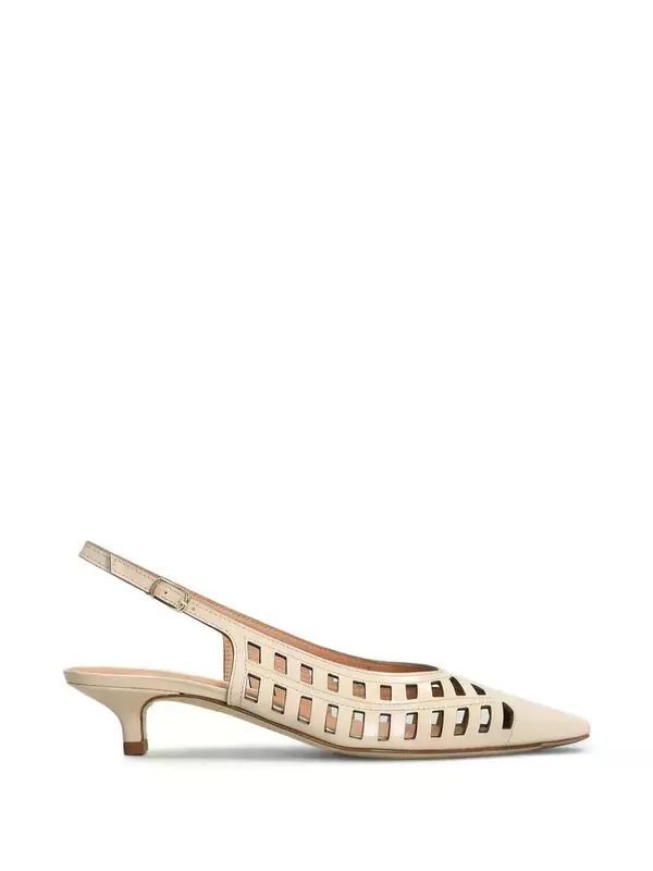 JULIE DEE Cut-out Slingback Pumps - Neutrals