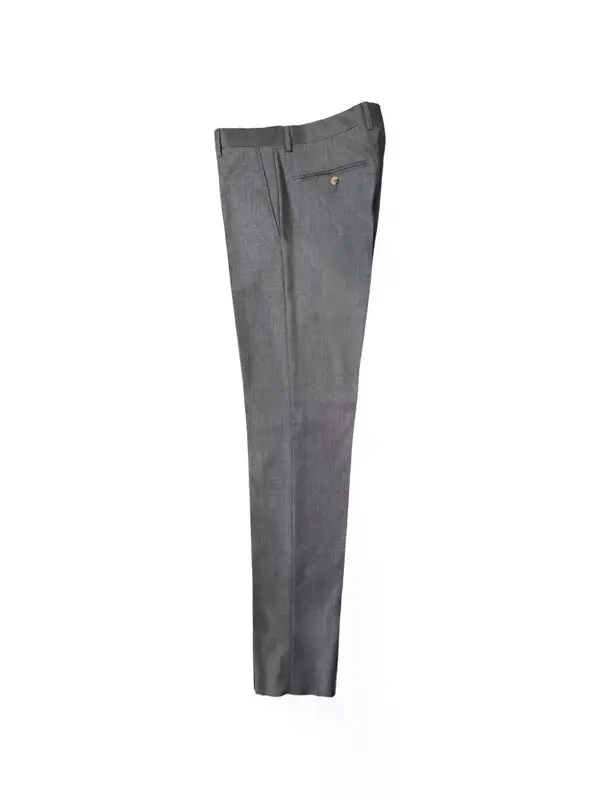 Luciano Barbera Flat-front Wool Trousers