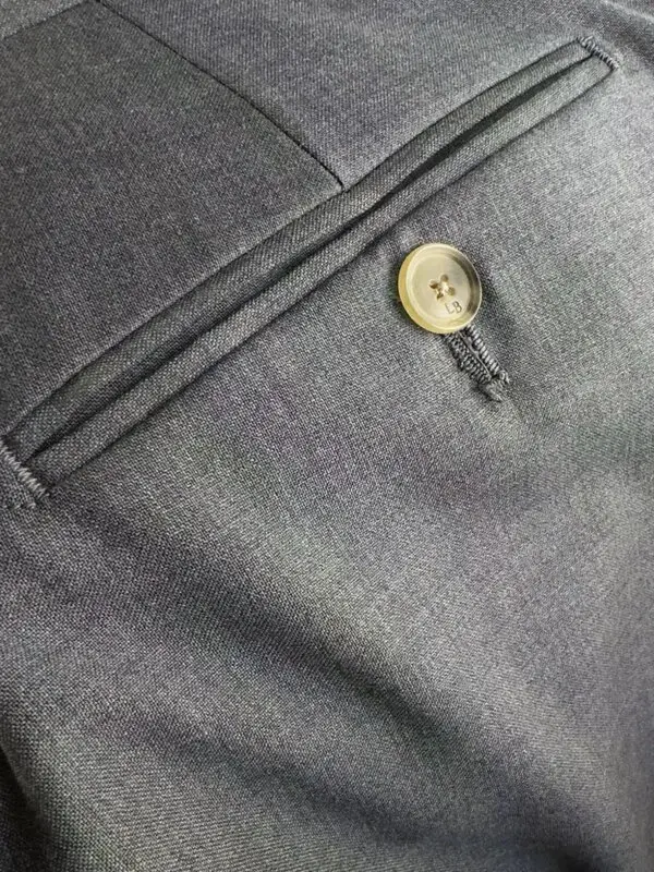 Luciano Barbera Flat-front Wool Trousers